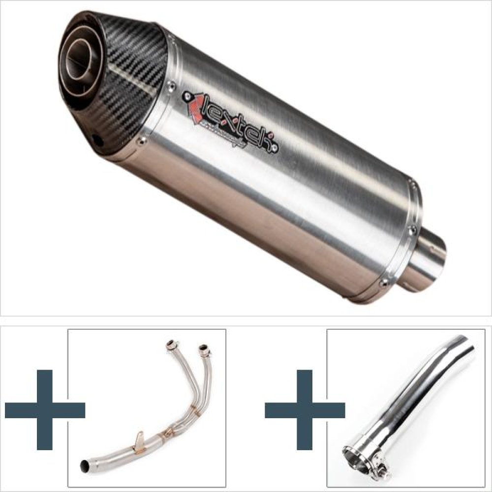 Lextek Stainless Steel RP2 Gloss Oval Exhaust System 300mm for Honda C ...